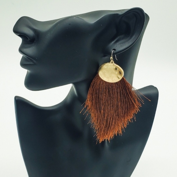 Jewelry | Rust Brown Tassle Earrings | Poshmark